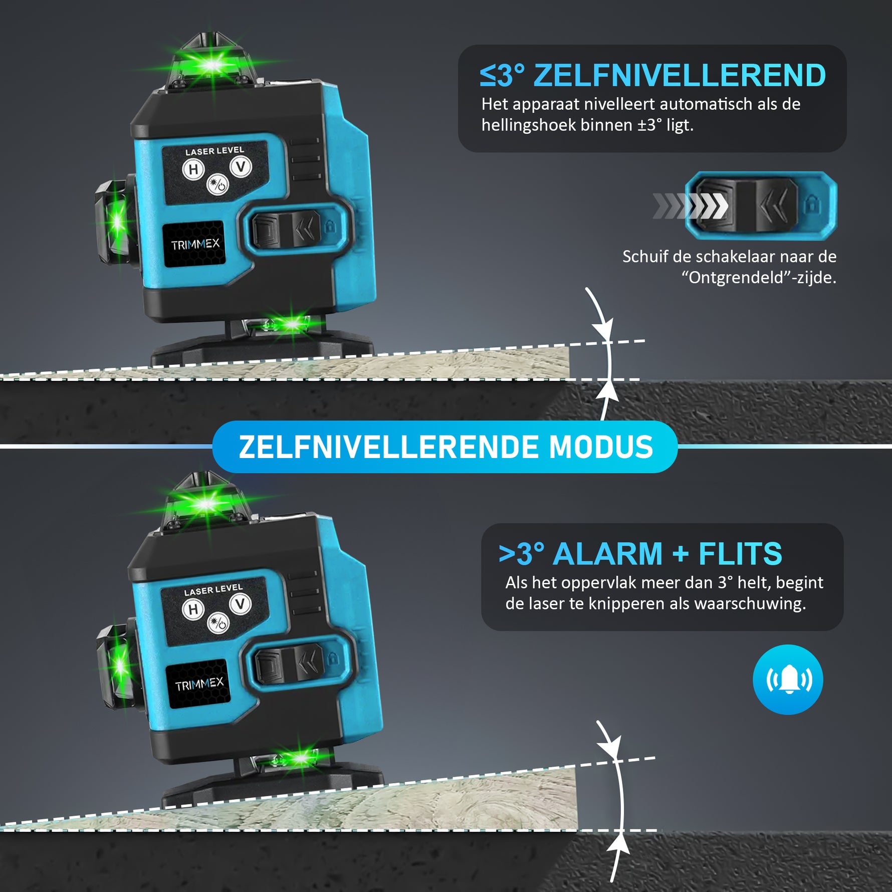 Trimmex® Kruislijnlaser - Nooit meer scheef! – TrimmexNL