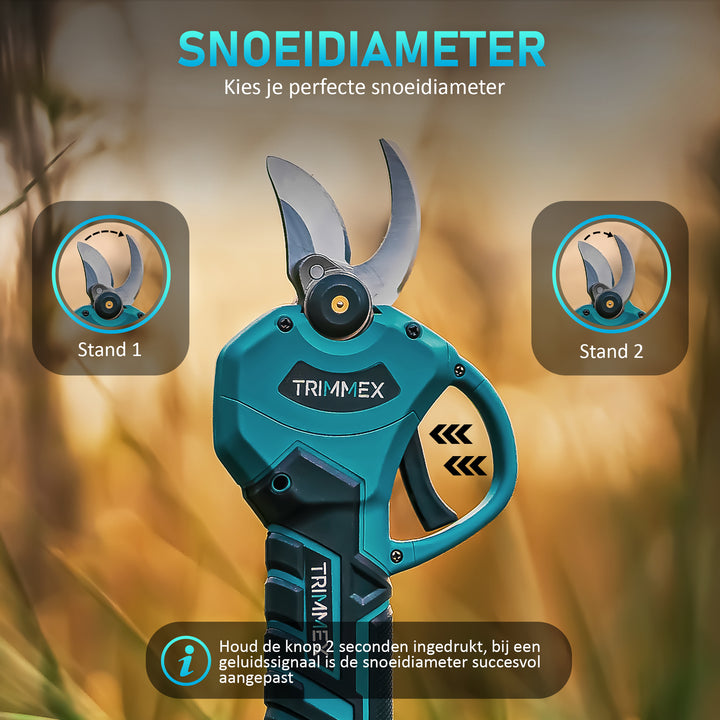 Trimmex® Elektrische Snoeischaar - Inclusief Opbergkoffer en Twee Krac ...